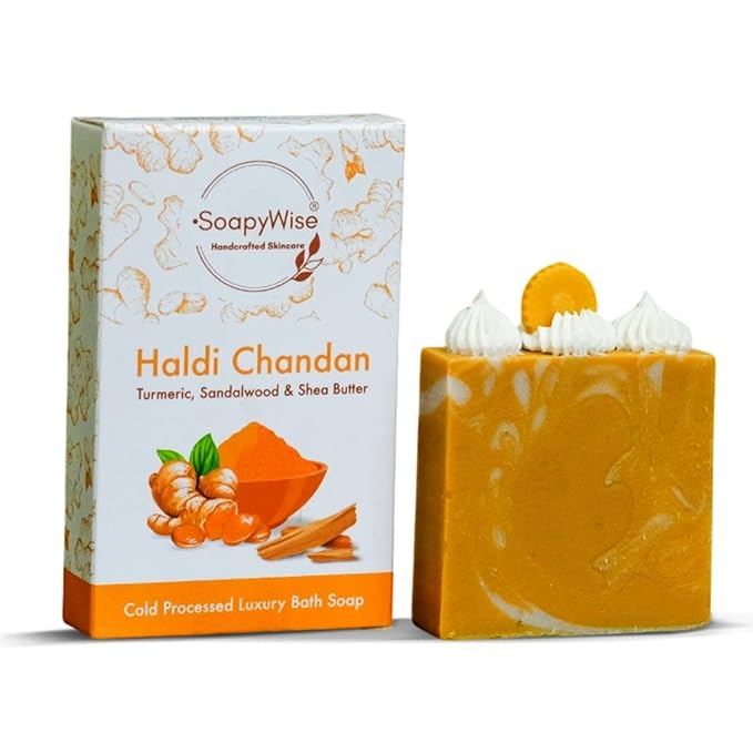 Natural Haldi Chandan Soap, Plant-Based Cold Process